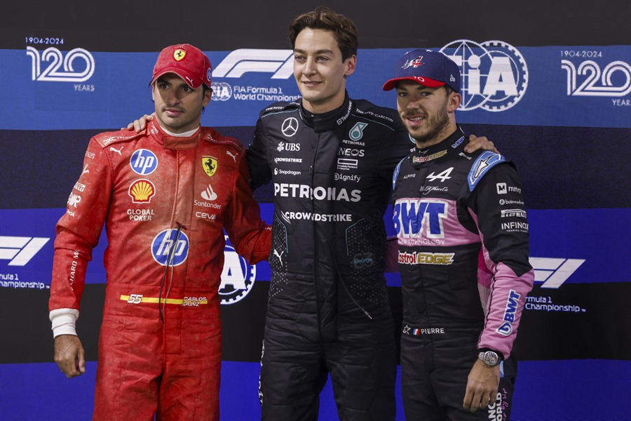 Russell plasma el poder de Mercedes con la pole en el GP de Las Vegas y Sainz saldrá segundo ...